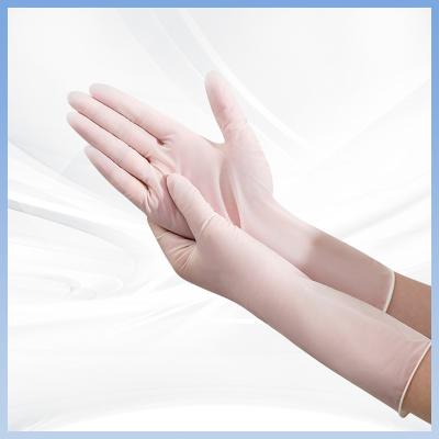 China White Disposable Synthetic Nitrile Gloves 12 Inch Breathable Latex Free S M L XL for sale