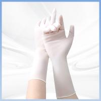 China White Disposable Synthetic Nitrile Gloves 12 Inch Powder Free Hand Protection S M L XL for sale