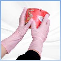 China Pink Synthetic Nitrile Disposable Gloves Antibacterial 12 Inch 100pcs for sale