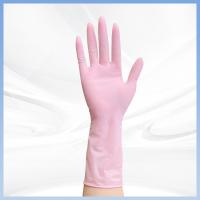 China Pink Synthetic Nitrile Disposable Gloves 12 Inch 100pcs Box S M L XL for sale