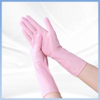 China 12 Inch Thick Pink Nitrile Disposable Gloves Chemical Resistant Lab Safety S M L XL 100pcs for sale