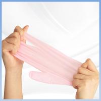 China Customized Pink Synthetic Nitrile Disposable Gloves 12 Inch Food Handling S-XL for sale