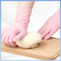 China Customized Pink Synthetic Nitrile Disposable Gloves 12 Inch Food Handling S-XL for sale