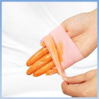 China Customized Pink Synthetic Nitrile Disposable Gloves 12 Inch Food Handling S-XL for sale