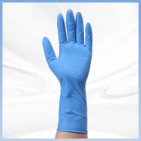 China Blue Synthetic Nitrile Gloves 4mil Powder Free Disposable Hand Protection S M L XL for sale