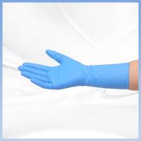 China Blue Synthetic Nitrile Disposable Gloves 12 Inch Length 4mil Thickness Powder Free for sale