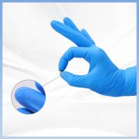 China Blue Synthetic Nitrile Disposable Gloves 12 Inch Length 4mil Thickness Powder Free for sale