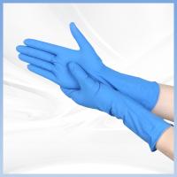 China Blue Synthetic Nitrile Disposable Gloves 12 Inch Length 4mil Thickness Powder Free for sale