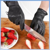 China Black Disposable PVC Gloves Powder Free Latex Free 100pcs Box S M L XL for sale