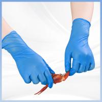 China Blue PVC Disposable Examination Gloves Individually Packaged 100pcs Box S M L XL for sale