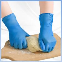 China Comfort Wrapping Food Processing Gloves Disposable PVC Blue Gloves for sale