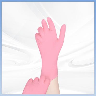 China Disposable PVC Gloves Pink Food Safe CE FDA Approved 100pcs Box S M L XL for sale