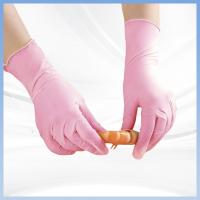 China Disposable Pink PVC Gloves 100pcs per Box Oil Proof Waterproof Food Grade for sale