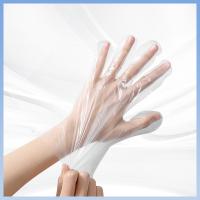 China Disposable PE Gloves Blue Food Grade Polyethylene Gloves S M L XL 100pcs Box for sale