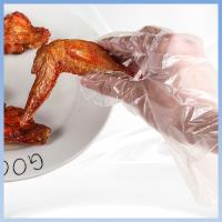 China Disposable PE Gloves Blue Food Grade Polyethylene Gloves S M L XL 100pcs Box for sale
