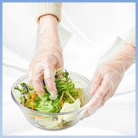 China Disposable TPE Gloves Food Safe Clear Plastic Gloves 100pcs Box S M L XL for sale