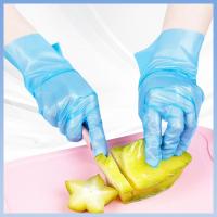 China Disposable TPE Gloves Blue S M L XL 100pcs Box Latex Free Medical Catering for sale