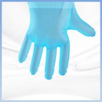 China TPE Disposable Protective Gloves Anti Slip Textured 100pcs Blue S M L XL for sale