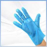 China Blue CPE Disposable Gardening Gloves Non Irritating Hygienic 100pcs Box S M L XL for sale