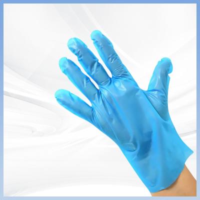 China Blue CPE Disposable Gardening Gloves Non Irritating Hygienic 100pcs Box S M L XL for sale