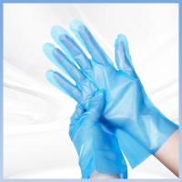 China Blue CPE Disposable Gardening Gloves Non Irritating Hygienic 100pcs Box S M L XL for sale