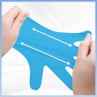 China Blue Disposable CPE Gloves 100pcs Box Safe Hygienic Hairdressing Cleaning Gloves S M L XL for sale
