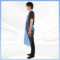 China Disposable Blue PE Apron 71x116cm Waterproof Breathable Medical Plastic Apron for sale