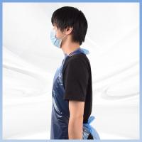 China Disposable PE Apron 71x116cm Blue CE FDA Medical Lab Protective Apron for sale