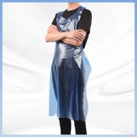 China Disposable CPE Apron Waterproof Oilproof 71x116cm Blue for Medical Food Industrial Use for sale
