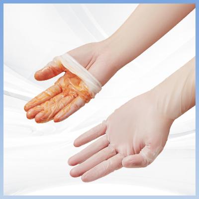 China Disposable PVC Gloves Transparent Pink S M L XL 100pcs Box Waterproof Oil Proof for sale