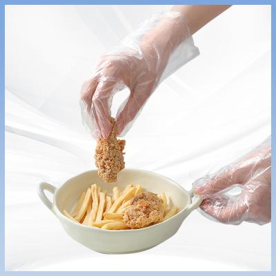 China Disposable PE Gloves 0.01mm Thickness Food Service Polyethylene Gloves S M L XL for sale