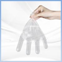 China Polyethylene Disposable Food Handling Gloves 0.025mm Thickness Blue S M L XL 100pcs Box for sale