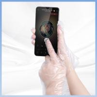 China Disposable PE Gloves 0.025mm Thickness Clear Plastic Food Handling Gloves 100pcs Box for sale