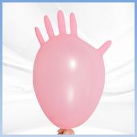 China Pink Disposable Synthetic Nitrile Gloves 9 Inch Anti Chemical for Lab Catering for sale