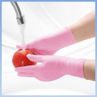 China Disposable PVC Gloves Pink Powder Free Latex Free 100pcs Box S M L XL for sale