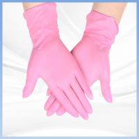 China Disposable PVC Gloves Pink Powder Free Latex Free 100pcs Box S M L XL for sale