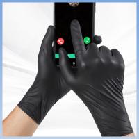 China Disposable PVC Gloves Black Anti Puncture Powder Free Latex Free 100pcs Box for sale