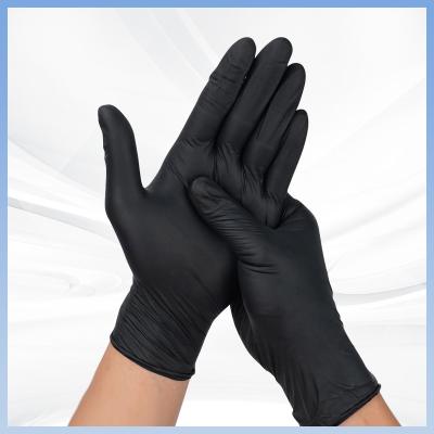 China Disposable PVC Gloves Black Anti Puncture Powder Free Latex Free 100pcs Box for sale