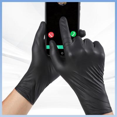 China Antistatic Disposable PVC Gloves Black 240mm 280mm for Hairdressing and Industrial Use for sale