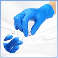 China Blue Disposable PVC Gloves Powder Free Wear Resistant Waterproof 100pcs Box S M L XL for sale
