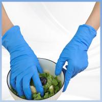 China Blue Disposable PVC Gloves Powder Free Wear Resistant Waterproof 100pcs Box S M L XL for sale