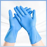 China FDA Compliant Disposable PVC Gloves Blue 100pcs Box S M L XL for sale