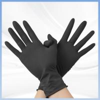 China Disposable Latex Gloves Powder Free Black 4 Mil for Cleaning Food Prep S M L XL for sale