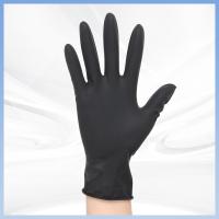 China Black Disposable Latex Gloves 4 Mil Powder Free Textured Fingertips S M L XL for sale