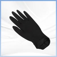 China Customizable Logo Non-Medical Powder-Free Latex Gloves Disposable 4 Mil Black Food Safe for sale