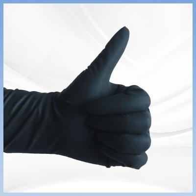 China Custom Black Powder-Free Latex Gloves Disposable 4 Mil Food Grade S-XL for sale