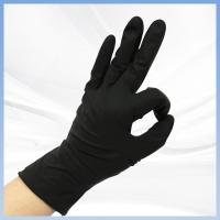 China Custom Black Powder-Free Latex Gloves Disposable 4 Mil Food Grade S-XL for sale