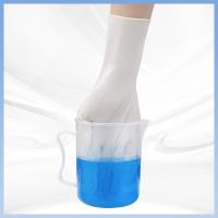 China OEM White Latex Disposable Gloves 4 Mil Powder Free Textured Fingertips S M L XL for sale