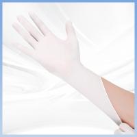 China Disposable Latex Gloves 4 Mil White Powder Free for Food Handling and Beauty Use for sale