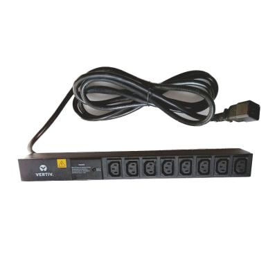 China Black 1U Form Factor PDU Vertiv Basic Type IRS-P800LC16 for Cabinet Power Distribution for sale